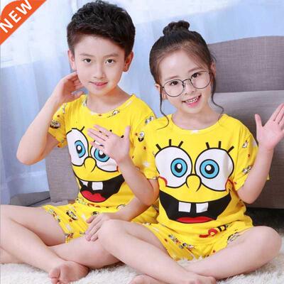 2021 Children Pajamas Set Kids Baby Girl Boys Cartoon Casual