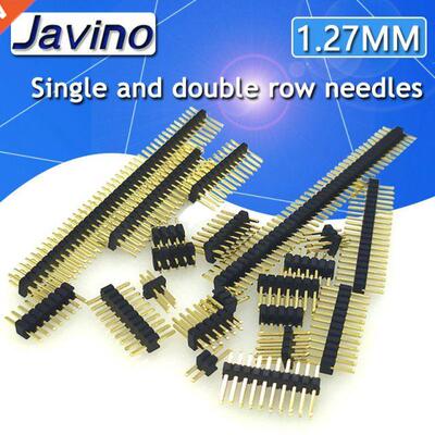 10PCS 1.27mm Pin Header 1.27 Double Row Male 2~40P Breakaway