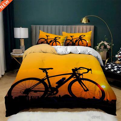 Summer Sports Style Bicycle Comforter Bedding sets Duvet cov