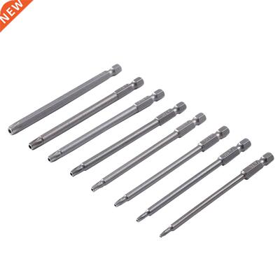 8Pcs T8-T40 100mm Torx Screwdriver Bits 1/4