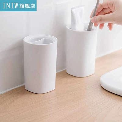 Bathroom Toothbrush Cup White Color Toothbrush Toothpaste St