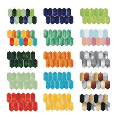 Stick on Tiles Kitchen Backsplash Retro Pattern Rhombus Shap