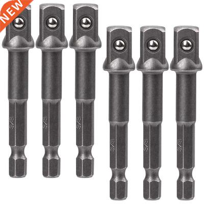 6 Pack 3/8 Inch(10mm) Square Socket Adapter Bit Set, Impact