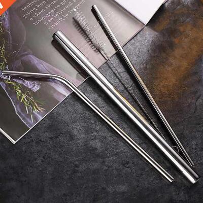 Reusable Straws 3Pcs Stainless Steel Straws Set Straight Ble