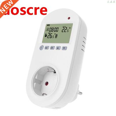 Programmable Plug in Thermostat EU Socket 16A Electric Heati