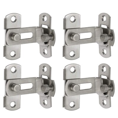4 Pcs 90 Degree Right Angle Door Latch with Screws, Sliding