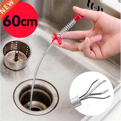 60cm Drain Snake Spring Pipe Dredging Tool Dredge nblocker D