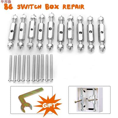 10pcs 86 Type Socket Dark Box Repair Tool Wall Mount Switch