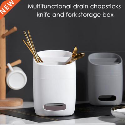 Cutlery Drain Bucket Knife Fork Storage Box Plastic Chopstic