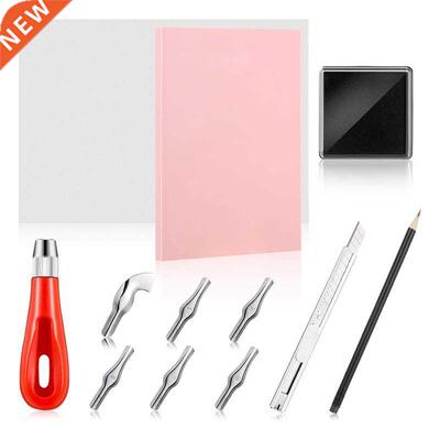 Rubber Stamp Making Kit Block Printing Tool Kit, Linoleum Cu