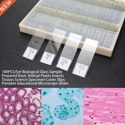 100PCS/Set Microscope Slides Biological Glass Sample Prepare