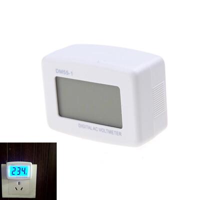 LCD Voltmeter Volt Monitor DM55-1 AC 80-300V Blue Lights LCD