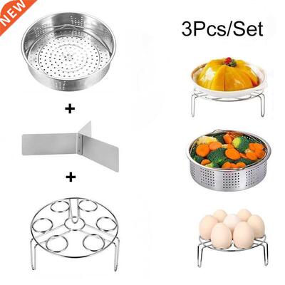 Stainless Steel Steamer Basket with Steam Rack Trivet Compa