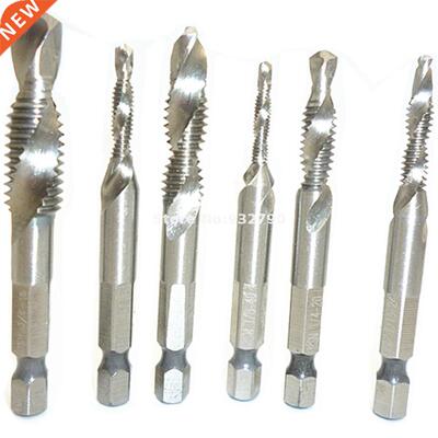 6pc Drill Tap Countersink Sae Deburr Screw Taps 1/8