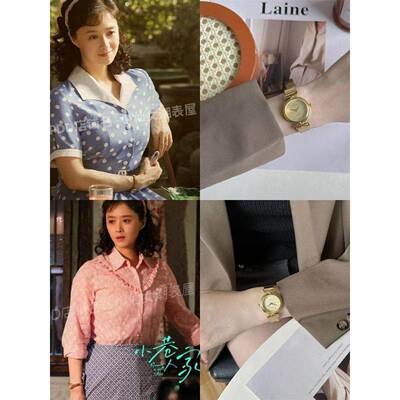 小巷人家蒋欣同款覆古小金表手表女士轻奢小众设计高级感气质腕表