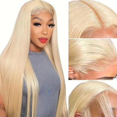 Middle Part Fluffy Front Lace Long Straight Wig中分长直假发