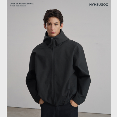 NYHSUGOO/南乙工装廓形连帽夹克男3856防风外套100%棉简约百搭