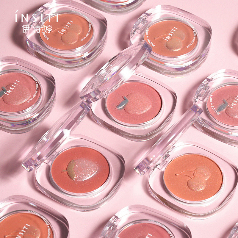 伊诗婷水果腮红悸动悦色胭脂粉膏眼影裸妆修容自然微闪insiti彩妆_虎窝淘