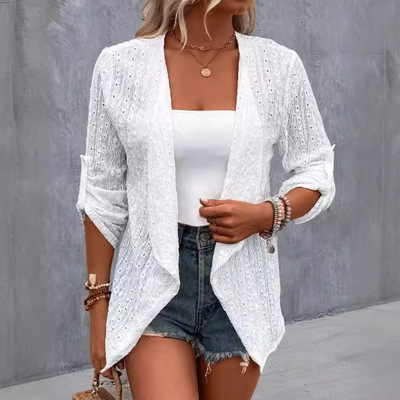 women's cardigan lace jacket top, air-conditioned mounta top