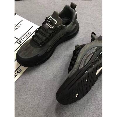 鞋子男夏季休闲运动低帮气垫鞋皮面透气软底年潮新款日常跑0117k