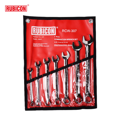 日本罗宾汉RUBICON RCW-307 梅开两用扳手组 7件 8-19