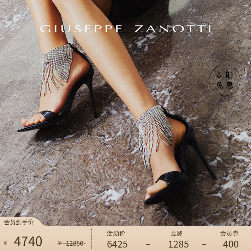 【臻选特惠】Giuseppe Zanotti GZ女士水钻高跟凉鞋婚鞋
