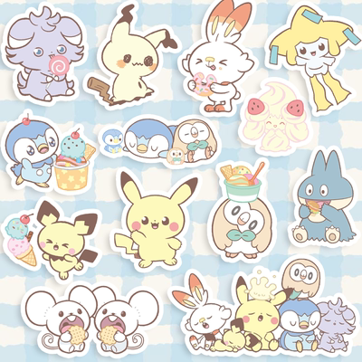 宝可梦贴纸pokepeace可爱皮卡丘波加曼神奇宝贝手机壳防水周边