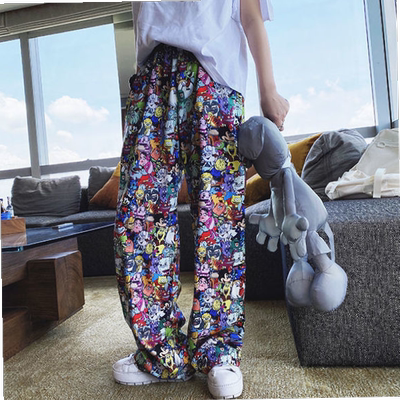 Women's plus size clothing track pants垂感拖地裤休闲宽松长裤