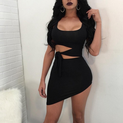 de noche sin mangas para discoteca Minivestido de fiesta