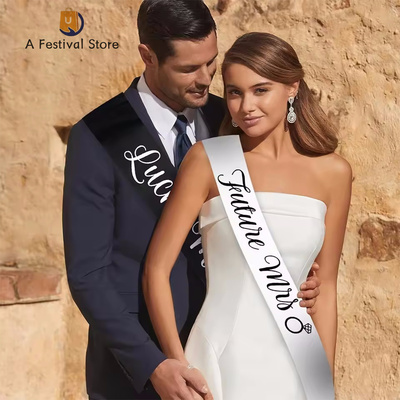 Future Mrs & Lucky Mr Bride To Be Sash and Groom To Be