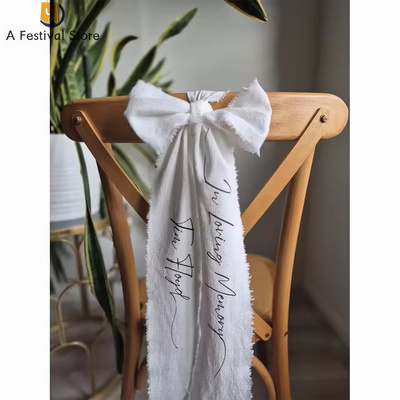 Row Reserved椅带 Ribbon Memorial Reserved Bow Bachelorette