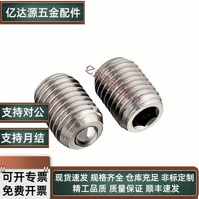BSX3/4/5/6/8/10/12/16 超重载不锈钢定位球头柱塞波珠螺丝 ZAF04
