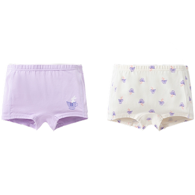 森马儿童童装内裤女童2024年新款女童柔软舒适平角裤日常两条装