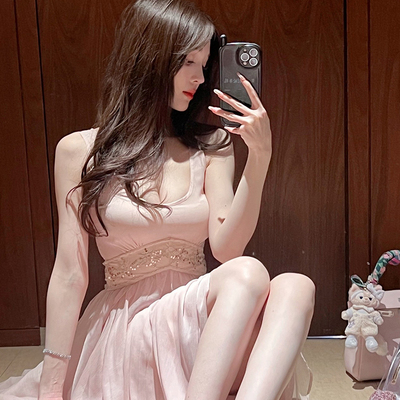 Winema晓雪 颜色定染 全网d家 长裙/ 短裙 手工刺绣钉珠 仙女浅粉