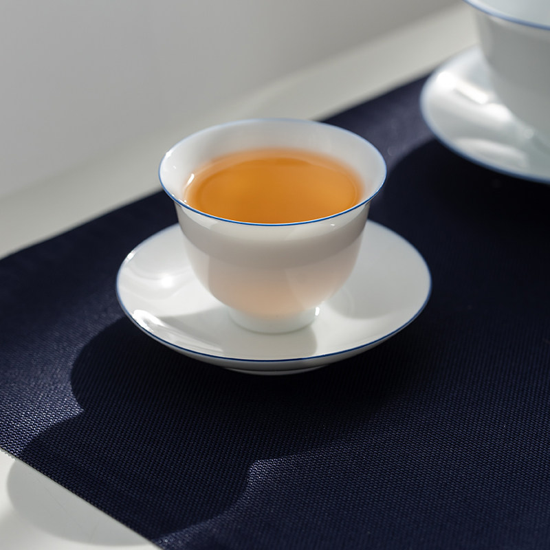杯托杯垫茶杯茶托整套陶瓷茶具茶道零配茶艺表演培训专用品茗杯套