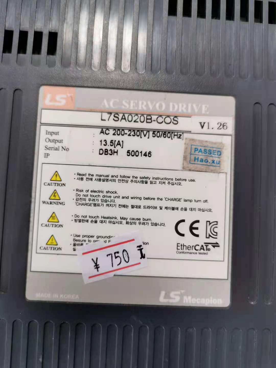 LS伺服驱动器L7SA020B-COS 2KW现货实物图质保_虎窝淘