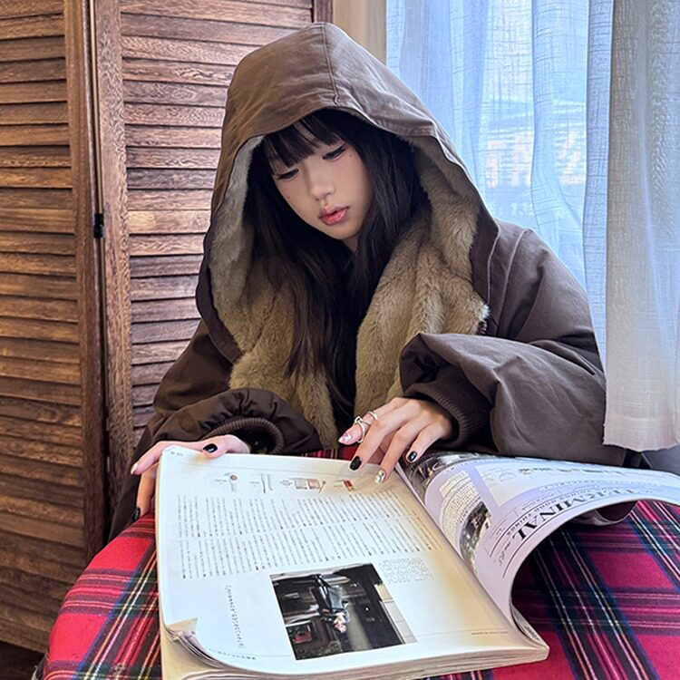 双面穿韩版座山雕棉服女短款秋冬宽松防寒加厚保暖厚实夹克短外套
