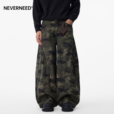 NEVERNEED迷彩工装裤休闲裤男