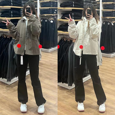 百搭常规防风立领茄克