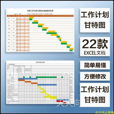项目管理工作进度Excel表格APQP项目开发进度计划表甘特图模板