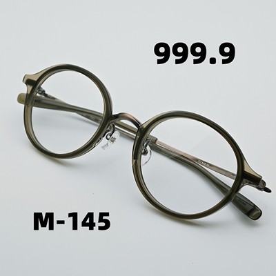 Four Nines 999.9 M-145 复古板材小圆框 手工镜框 钛金属逆R脚链