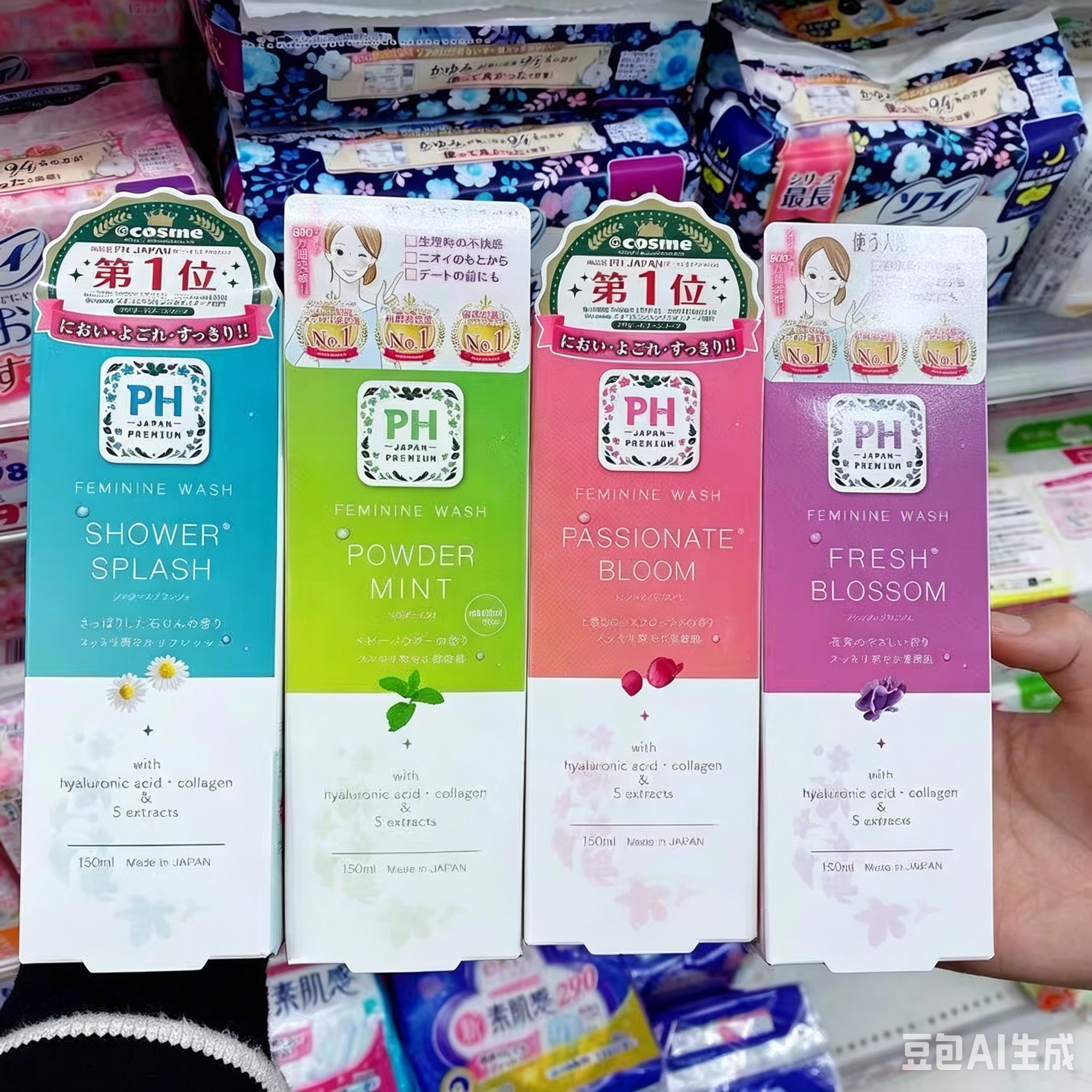 日本phcare私处护理液清洁液女性外阴清洗私密除菌洗护液处洁去味