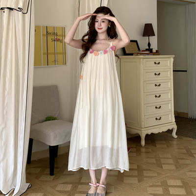 Ciobbur连衣裙甜美度假风百色花