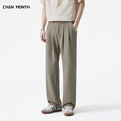 CHANMONTH夏季垂感休闲西裤男款