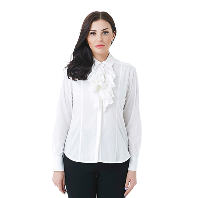 玫而美品牌专柜优雅修身春秋衬衫
