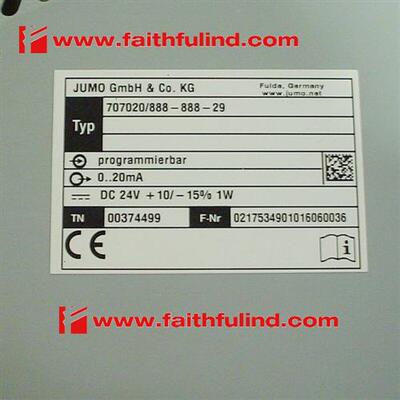 议价Jumo 00374499 久茂变送模块 707020/888-888-29 dTRANS T02j