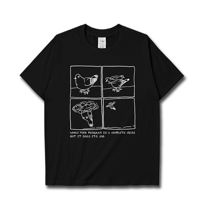 程序员代码bug运行搞怪鸽短袖T恤