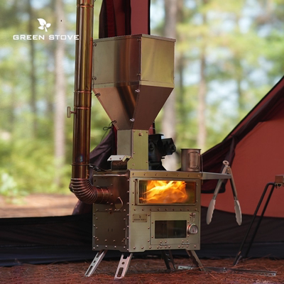 绿炉Greenstove Hori5横炉户外颗粒柴火炉露营帐篷取暖炉烹饪观火