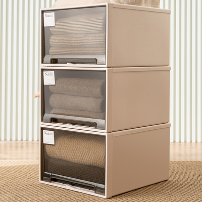 收纳箱抽屉式家用衣服整理箱透明加厚衣柜衣物收纳盒子塑料储物箱