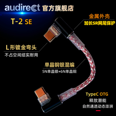 audirect T-2 SE单晶铜银混编 TypeC iPhone安卓手机小尾巴解码线